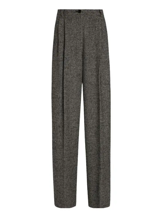 Dolce & Gabbana Pleated Wide-leg Trousers - Black