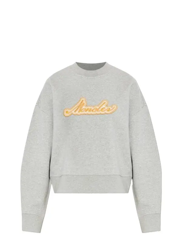 Moncler Embroidered Logo Crewneck Sweatshirt - Grey