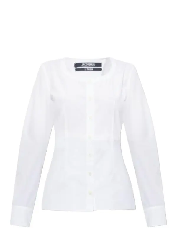 Jacquemus Button-front Long-sleeve Blouse - White