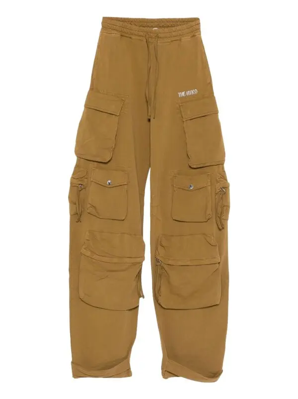 Attico Cargo Drawstring Trousers - Green