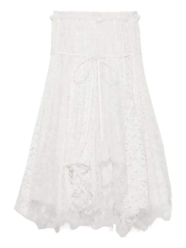 J.W.ANDERSON Jw Anderson Mixed Lace Longline Skirt - White