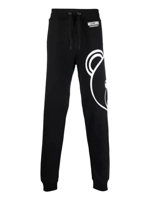 Moschino Logo Details Sweatpants - Black