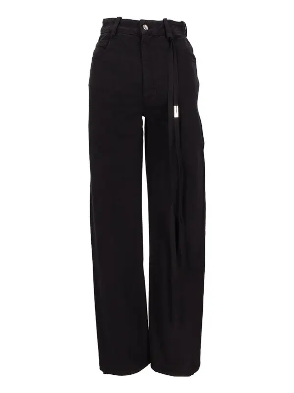 ANN DEMEULEMEESTER Herme 5 Pockets Slim Fit Cropped Jeans - Black
