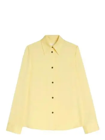 JIL SANDER Fluid Viscose Shirt - Light Yellow