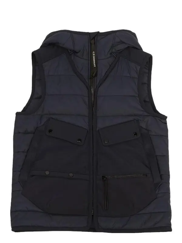 C.P. COMPANY Hooded Goggle Vest - Black