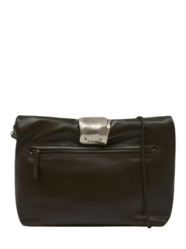 Staud Cuff Rolled Zipped Clutch Bag - Truffle Brown