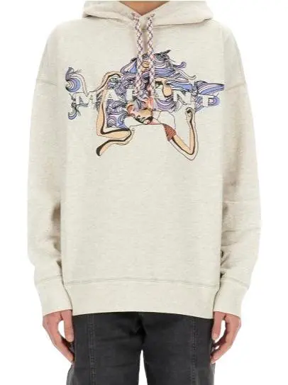 Isabel Marant Étoile Milanz Drawstring Hoodie - White