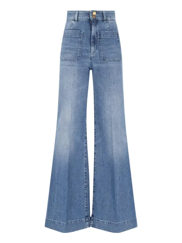THE SEAFARER Wide Leg Jeans - Blue