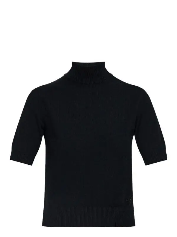 Dolce & Gabbana Short Sleeve Turtleneck Sweater - Black