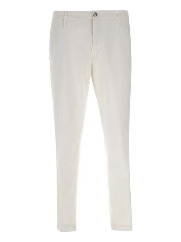 RE-HASH Slim-fit Chinos With Button Closure - White