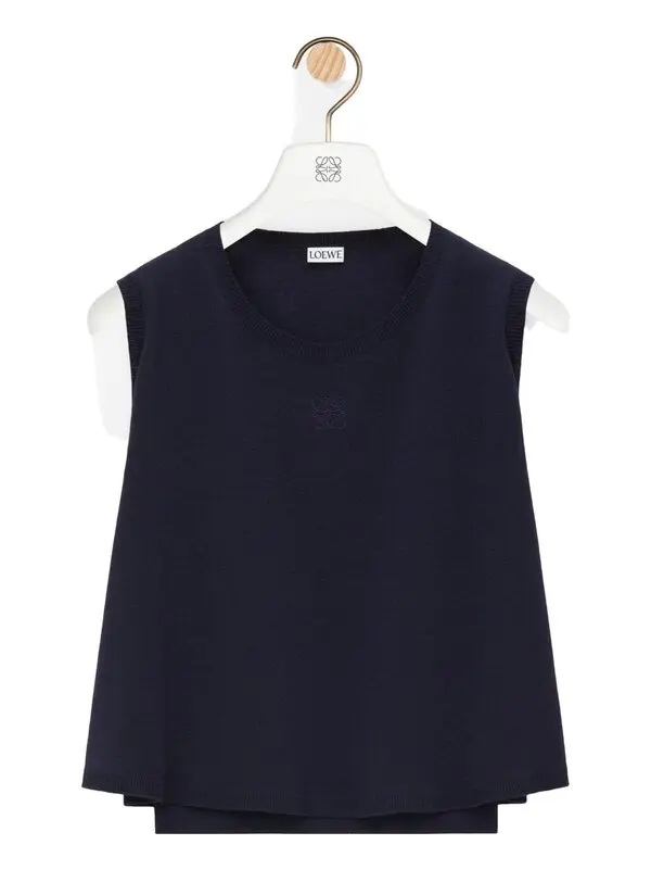 Loewe Sleeveless Ribbed Jumper - Black
