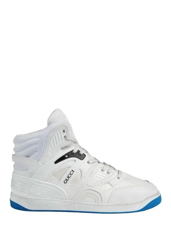 Gucci Interlocking G Patch Basket Sneakers - White