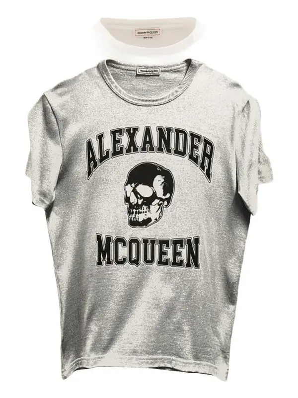 Alexander McQueen Logo Printed Crewneck T-shirt - White