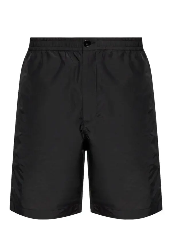 Theory Elastic Waist Shorts With Button Fly - Black