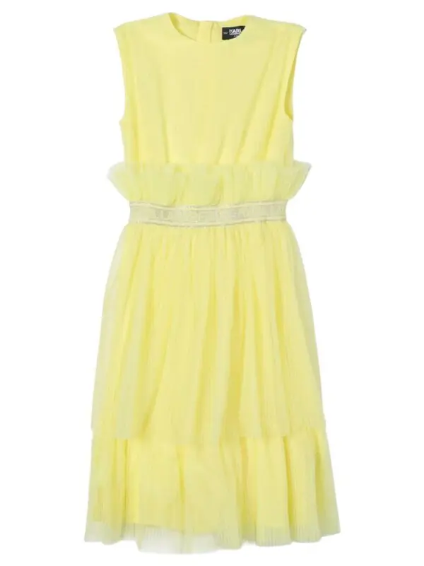 Karl Lagerfeld Sleeveless A-line Dress - Yellow