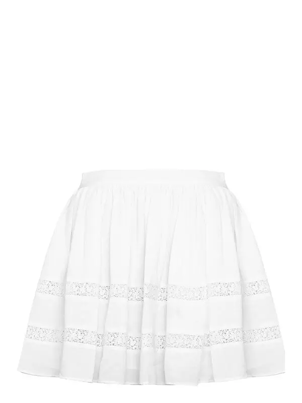 Emporio Armani Emblem Skirt With Logo Detail - White