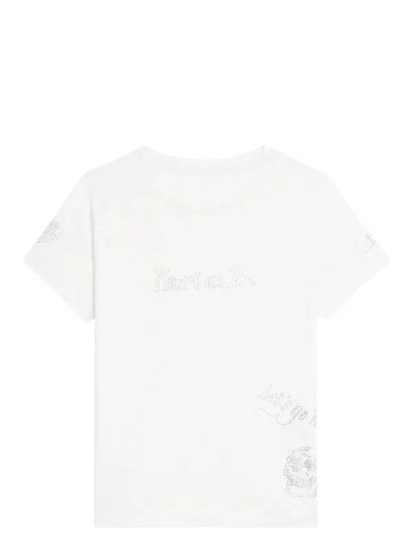 Zadig&Voltaire Alys Rhinestone Logo T-shirt - White
