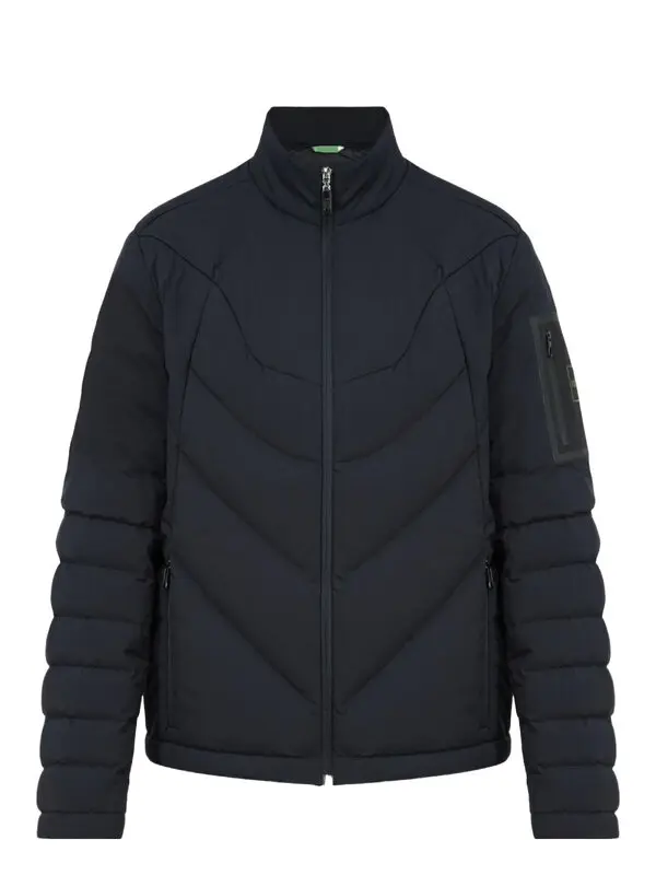 Hugo Boss Quilted Patch Down Jacket - Black