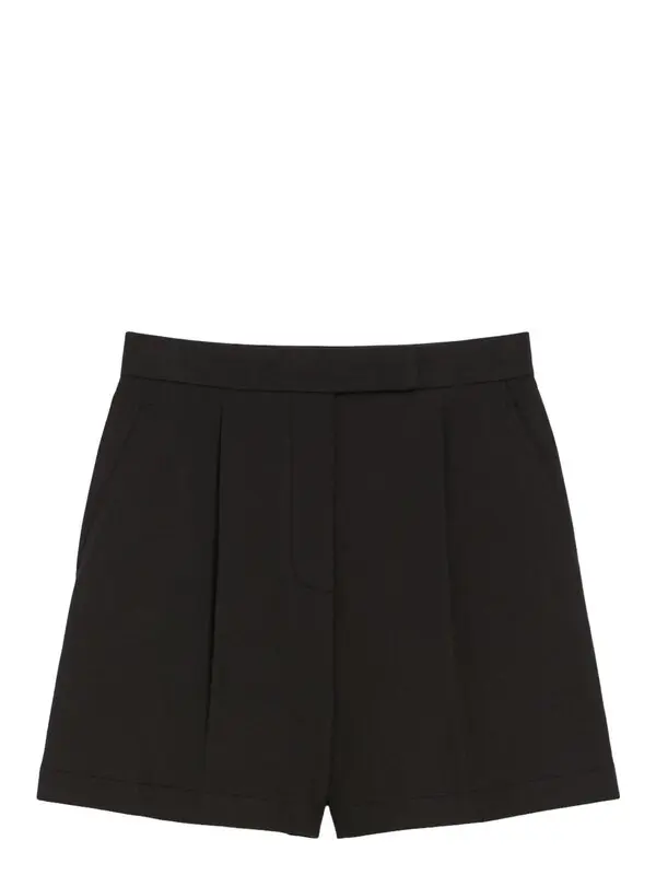 Max Mara High-waist Pleated Shorts - Black