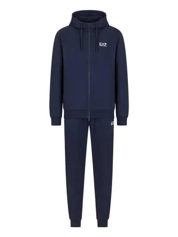 EA7 Long-sleeved Hooded Sports Suit - Blue