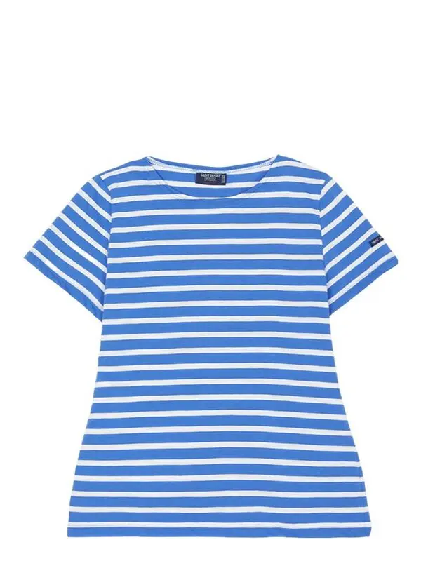 Saint James Striped Graphic T-shirt - Blue