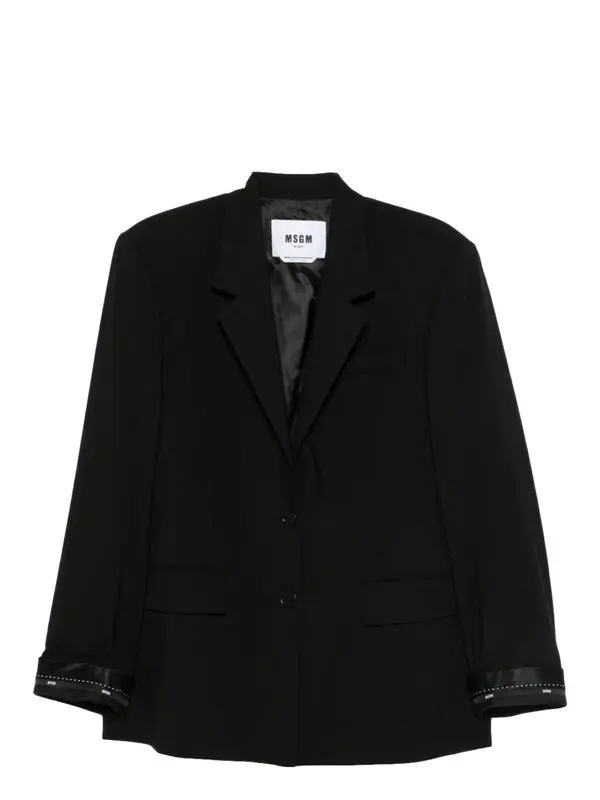 MSGM Single-breasted Jacket - Black