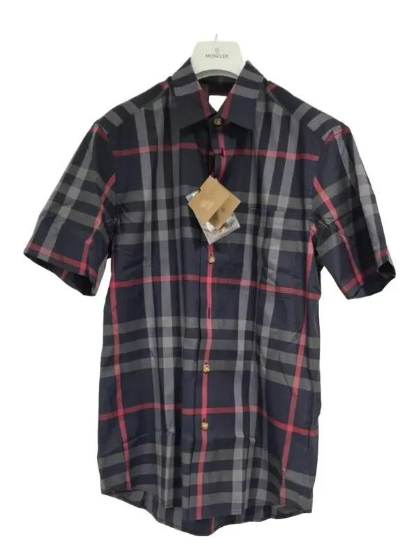 Burberry Short Sleeve Shirt - Navy Blue