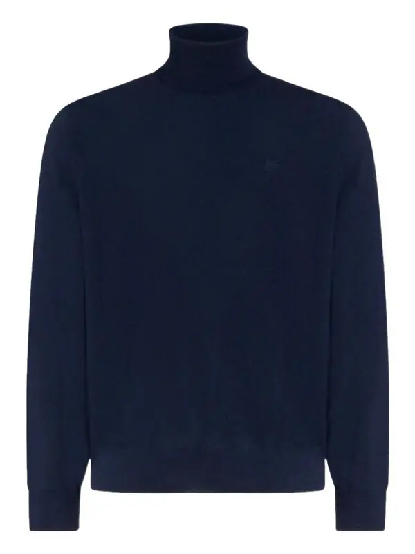 Etro Pegaso Embroidered Turtleneck Jumper - Black