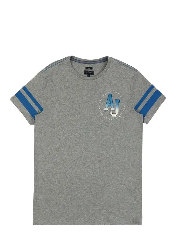 Emporio Armani Round Collar Logo T-shirt - Gray