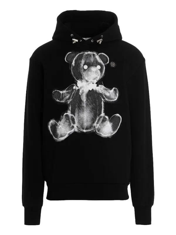 Philipp Plein Rx Teddy Bear Hooded Sweater - Black