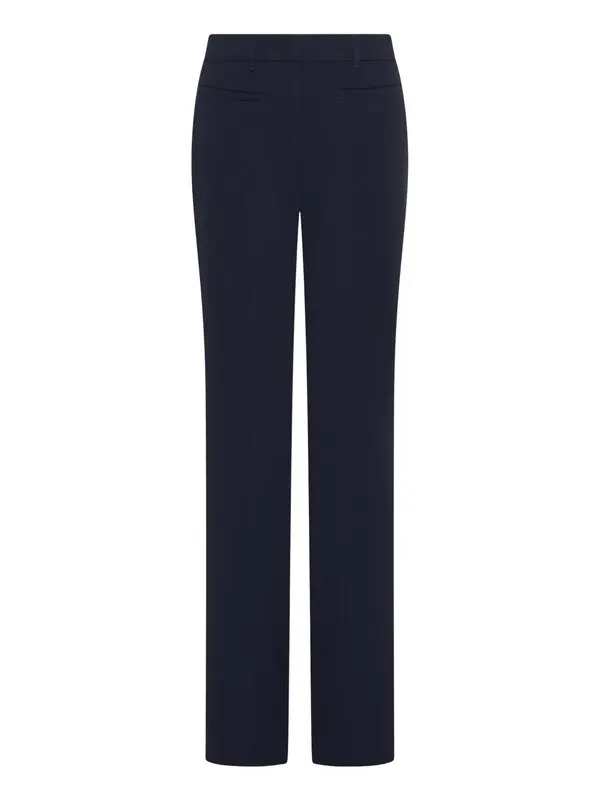 Marella Slightly Flared Cady Trousers - Navy Blue