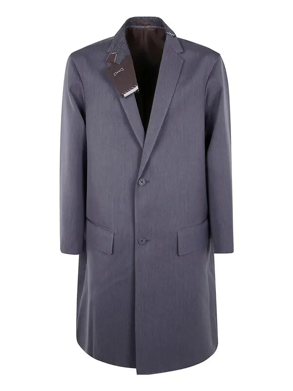 Kolor Single-breasted Paneled Coat - Middle Gray