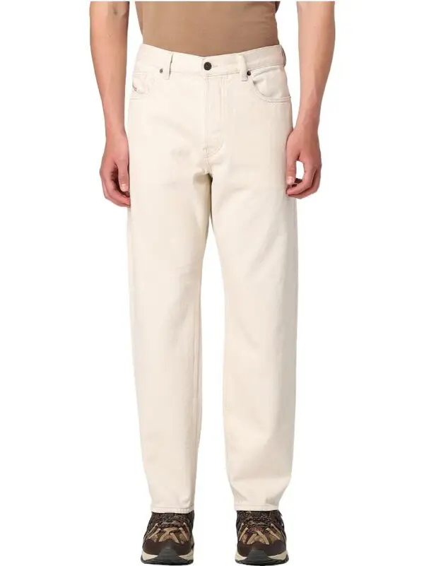 DIESEL® Logo Patch Straight-leg Jeans - White