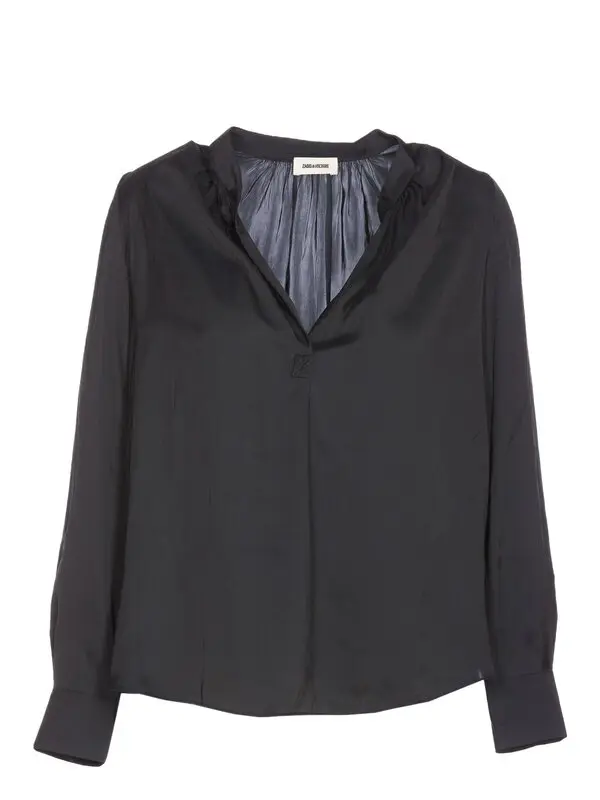 Zadig&Voltaire V-neck Long-sleeved Shirt - Black