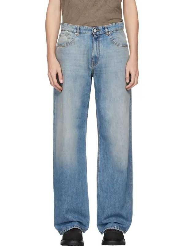 ERL Breakwater Wash Straight-leg Jeans - Blue
