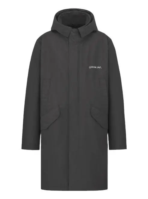 Dior Christian Tag Hooded Parka - Black