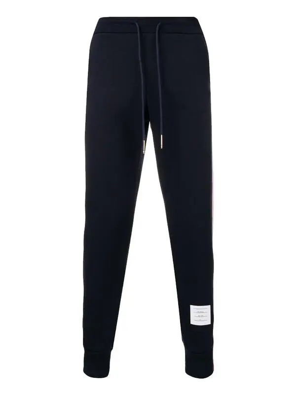 Thom Browne Rwb Stripe Track Pants - Navy Blue