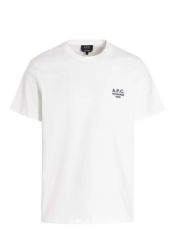A.p.c. Logo Embroidered Crewneck T-shirt - White