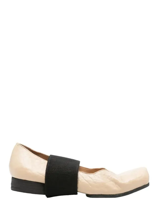 UMA WANG Square-toed Ballet Flats - Offwhite
