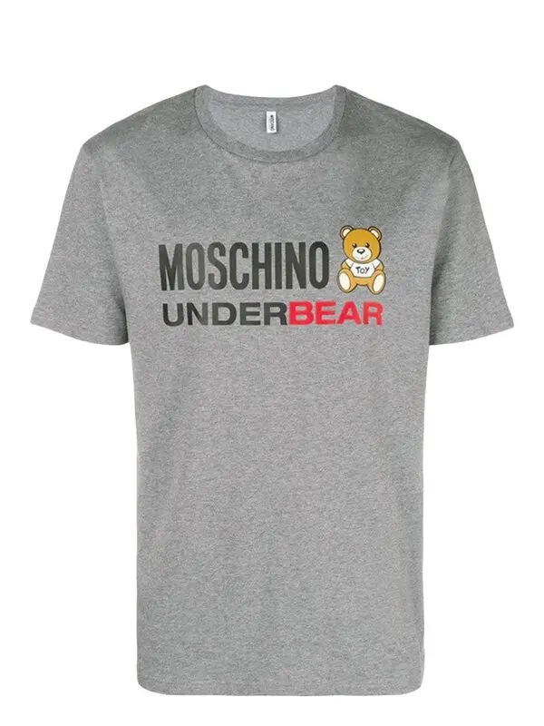 Moschino Logo Short-sleeved T-shirt - Gray