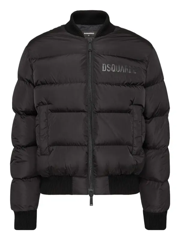 Dsquared2 Quilted Zipped Bomber Jacket - Black