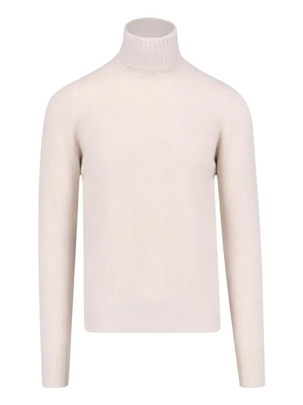 DRUMOHR Ribbed Turtleneck Knit Sweater - Pink