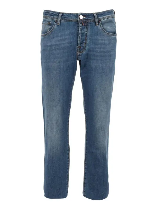 Jacob Cohen Logo Patch Straight-leg Jeans - Blue