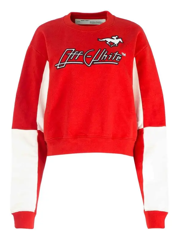 Off-White Printed Pullover - Red
