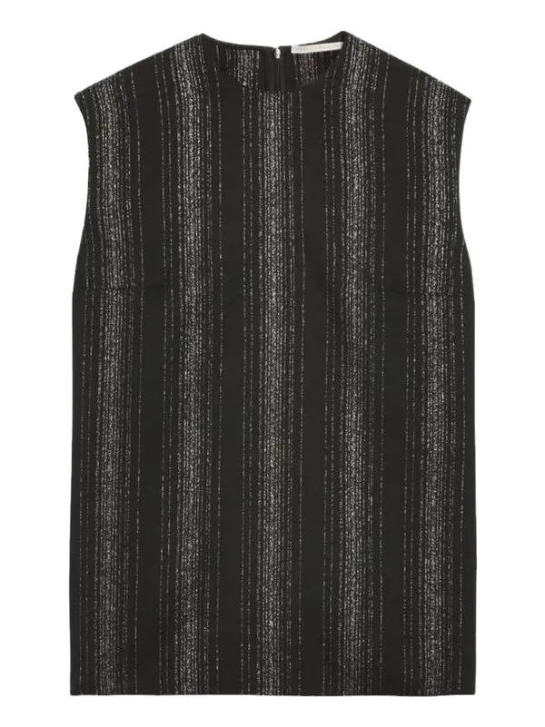 Stella McCartney Lurex Striped Crewneck Blouse - Black
