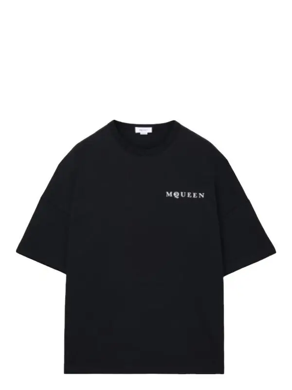Alexander McQueen Logo Printed Oversized T-shirt - Black