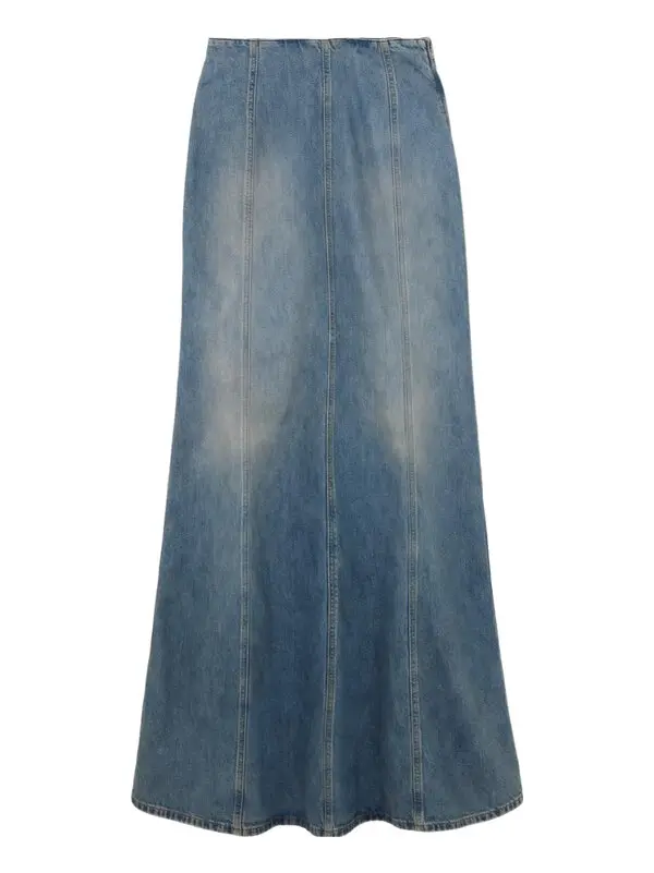 HAIKURE Denim Long Midi Skirt - Blue
