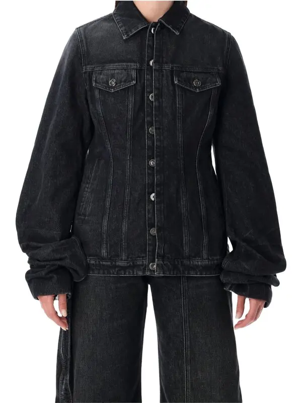 JEAN PAUL GAULTIER Button-down Denim Jacket - Black