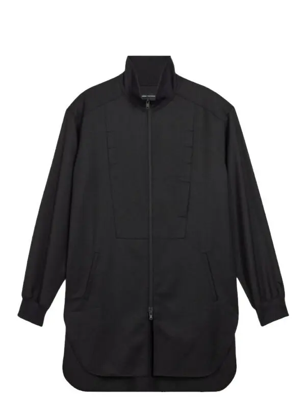 Y3 Zip-up Long Sleeve Coat - Black