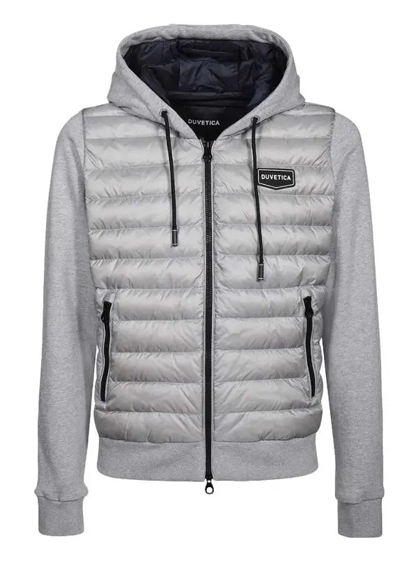 Duvetica Padded Feather-down Sweatshirt Jacket - Gray